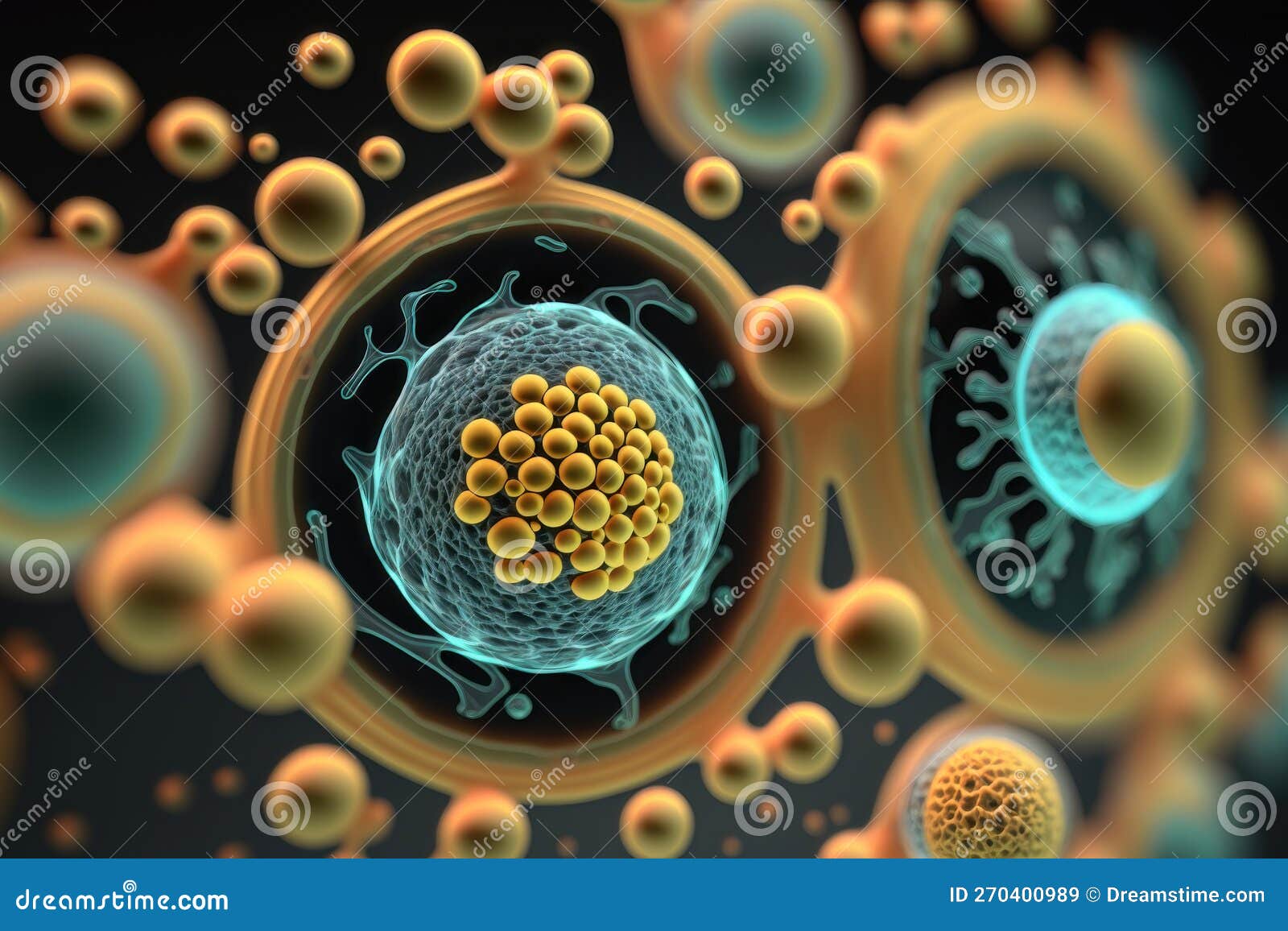 3d Rendering of Human Cell or Embryonic Stem Cell. AI Generation Stock ...