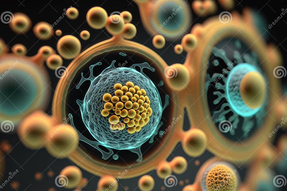 3d Rendering of Human Cell or Embryonic Stem Cell. AI Generation Stock ...