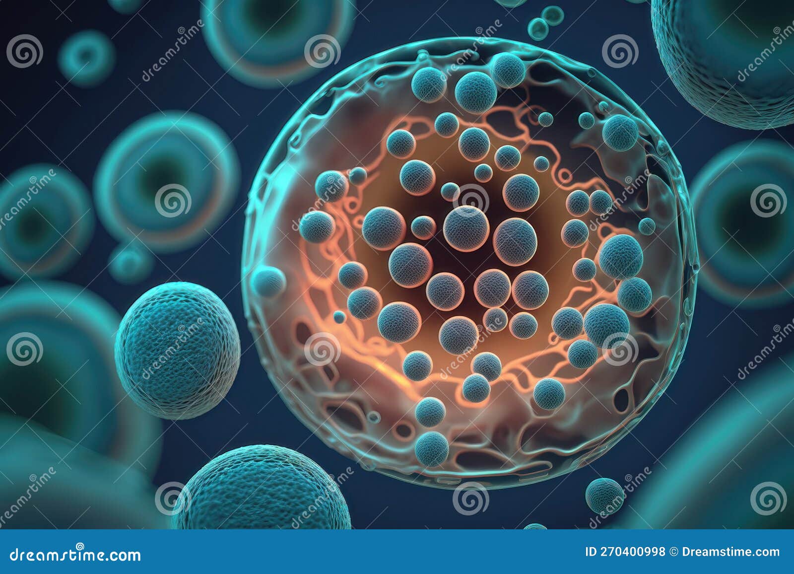 3d Rendering of Human Cell or Embryonic Stem Cell. AI Generation Stock ...