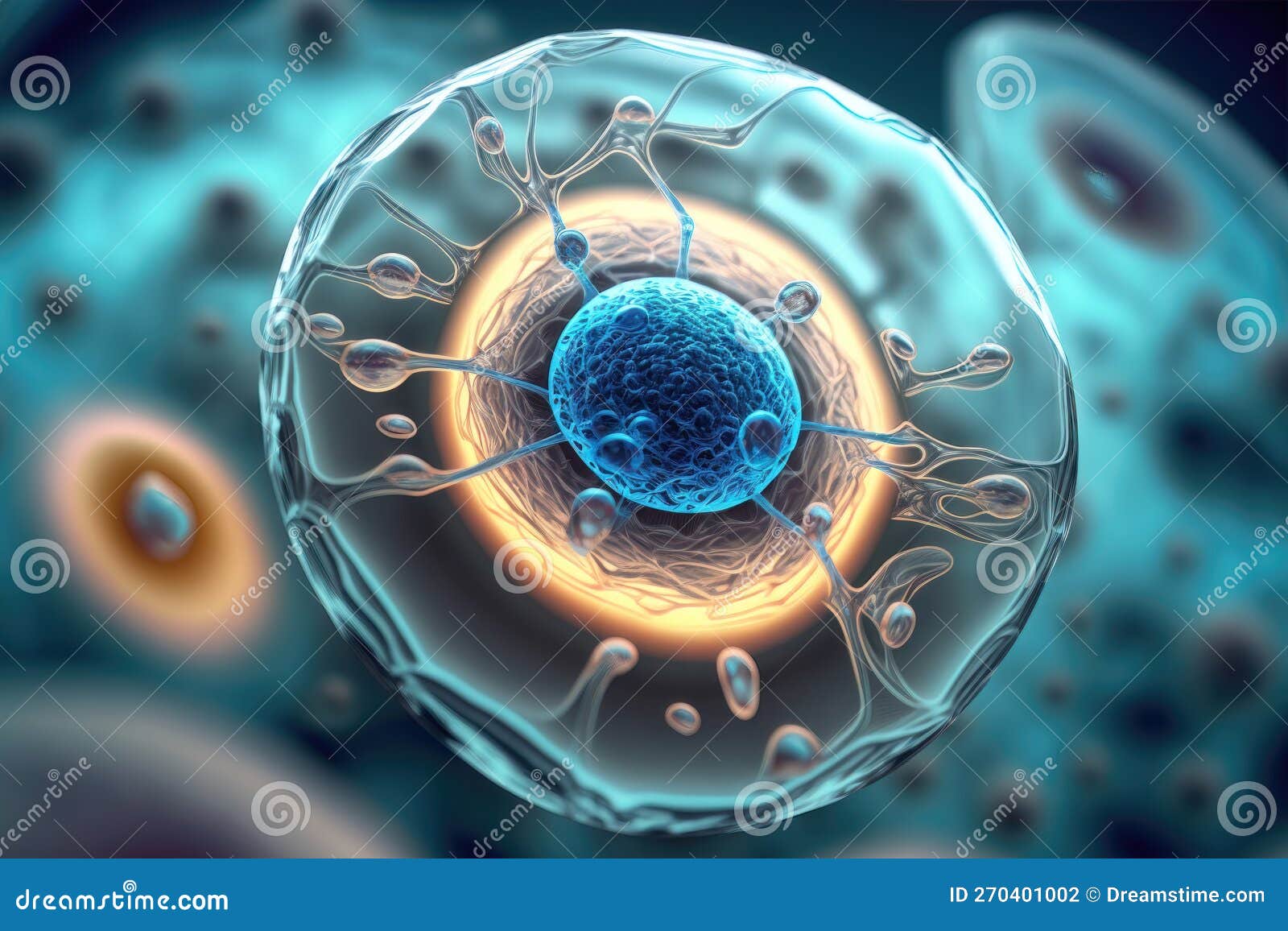 3d Rendering of Human Cell or Embryonic Stem Cell. AI Generation Stock ...