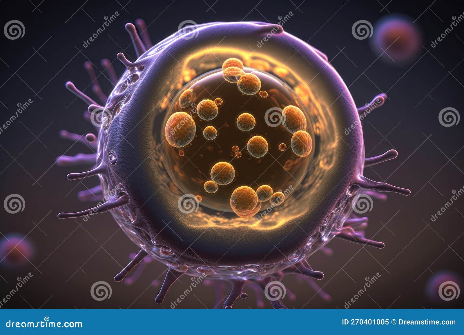 3d Rendering of Human Cell or Embryonic Stem Cell. AI Generation Stock ...