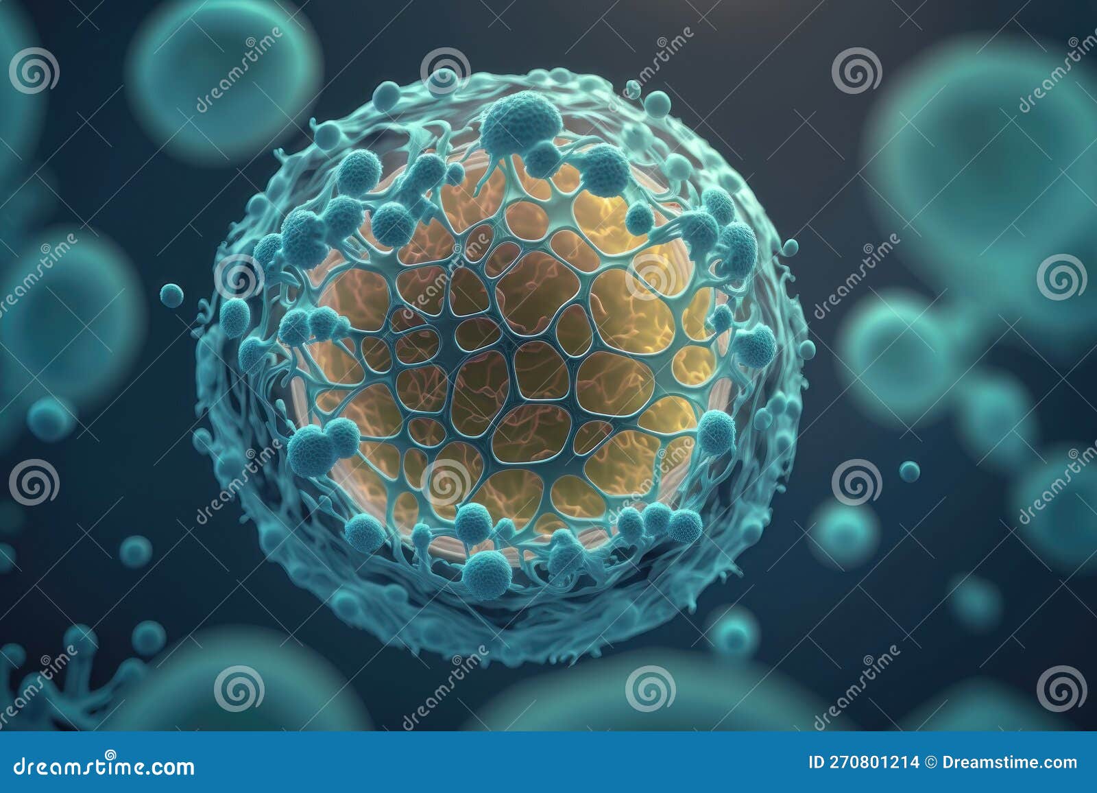 3d Rendering of Human Cell or Embryonic Stem Cell. AI Generation Stock ...