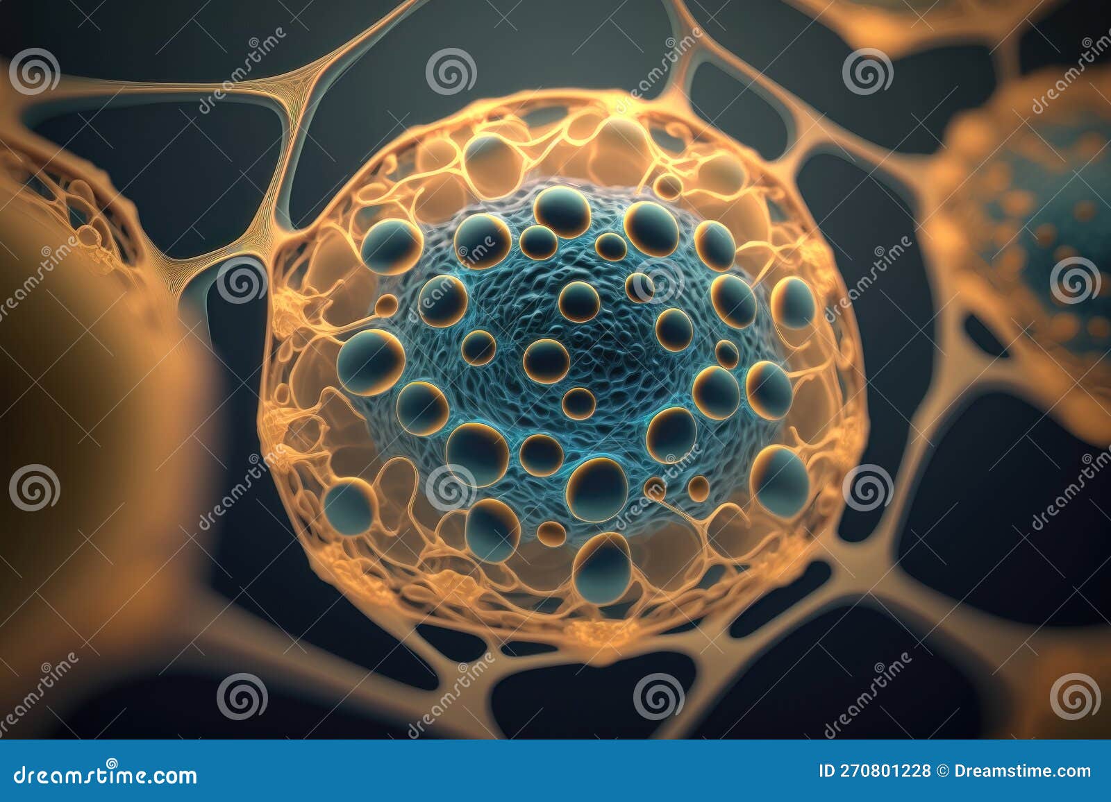 3d Rendering of Human Cell or Embryonic Stem Cell. AI Generation Stock ...