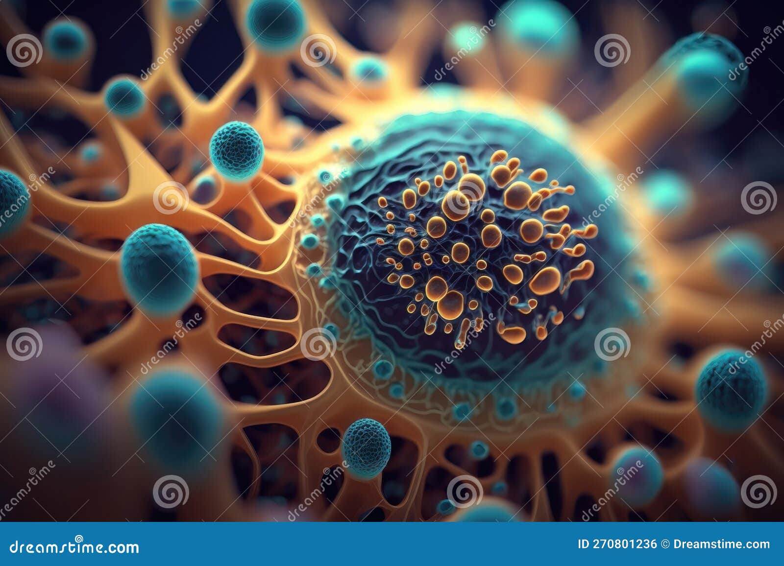 3d Rendering of Human Cell or Embryonic Stem Cell. AI Generation Stock ...