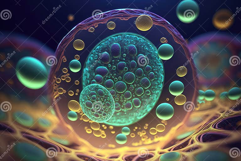 3d Rendering of Human Cell or Embryonic Stem Cell. AI Generation Stock ...