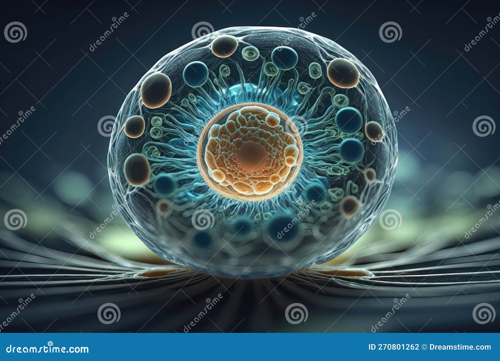 3d Rendering of Human Cell or Embryonic Stem Cell. AI Generation Stock ...