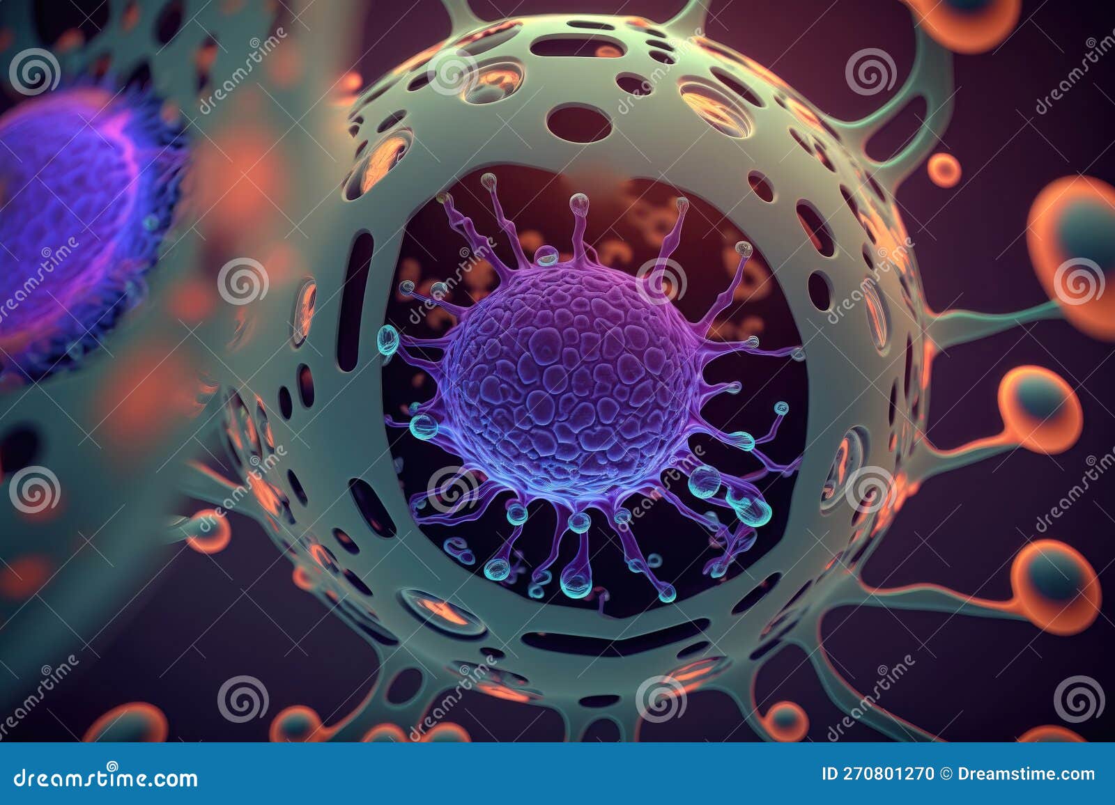 3d Rendering of Human Cell or Embryonic Stem Cell. AI Generation Stock ...