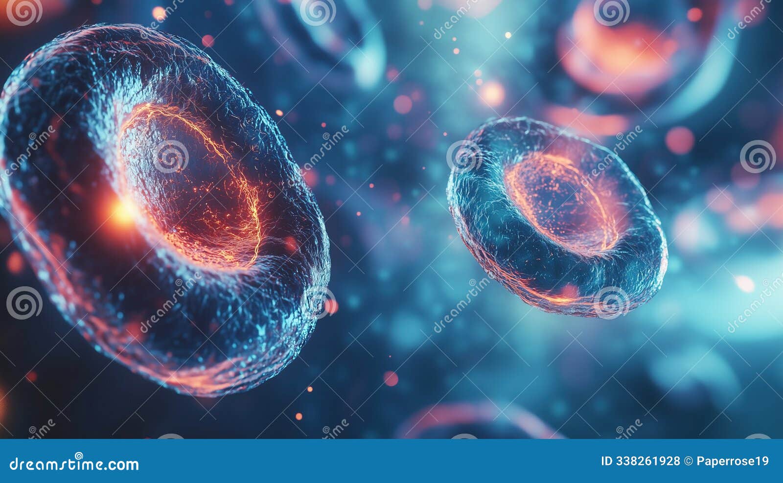 3d Rendering of Human Cell or Embryonic Stem Cell Microscope Background ...