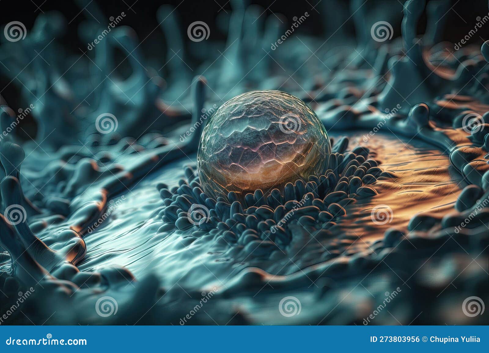 3d Rendering Of Human Cell Or Embryonic Stem Cell Microscope Background ...