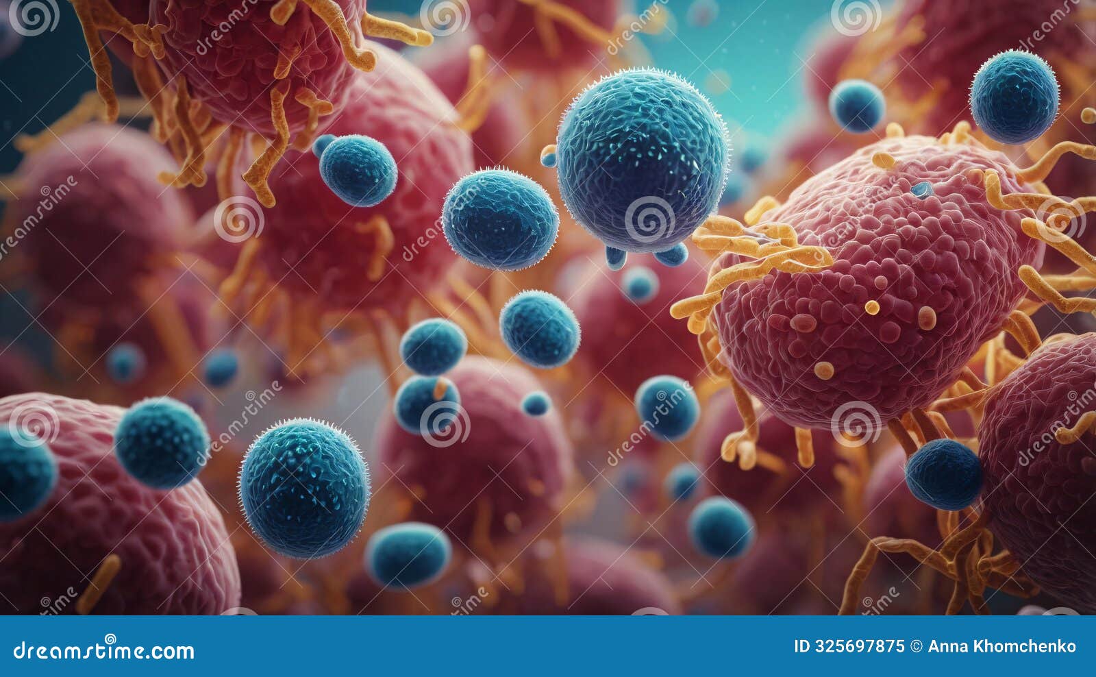 3d Rendering of Human Cell or Embryonic Stem Cell Microscope Background ...