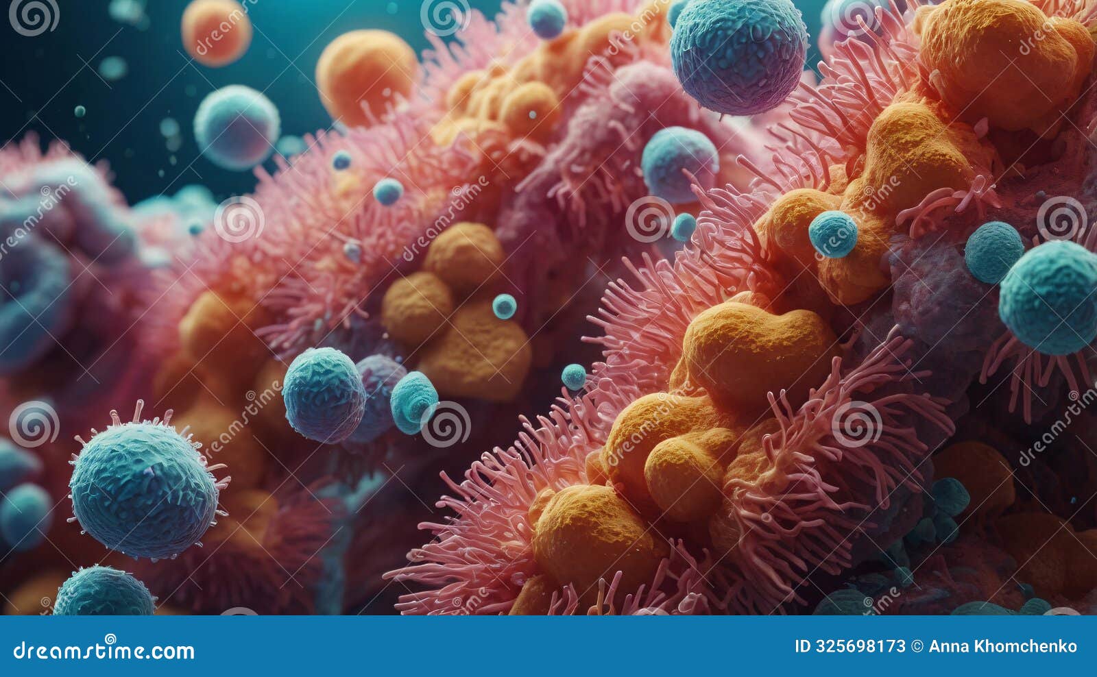 3d Rendering of Human Cell or Embryonic Stem Cell Microscope Background ...