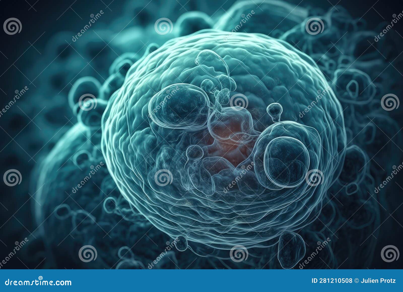 3d Rendering of Human Cellor Embryonic Stem Cell Microscope Stock ...