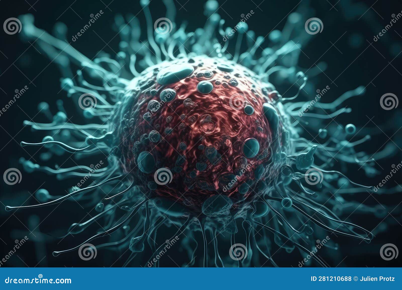 3d Rendering of Human Cellor Embryonic Stem Cell Microscope, AI Stock ...