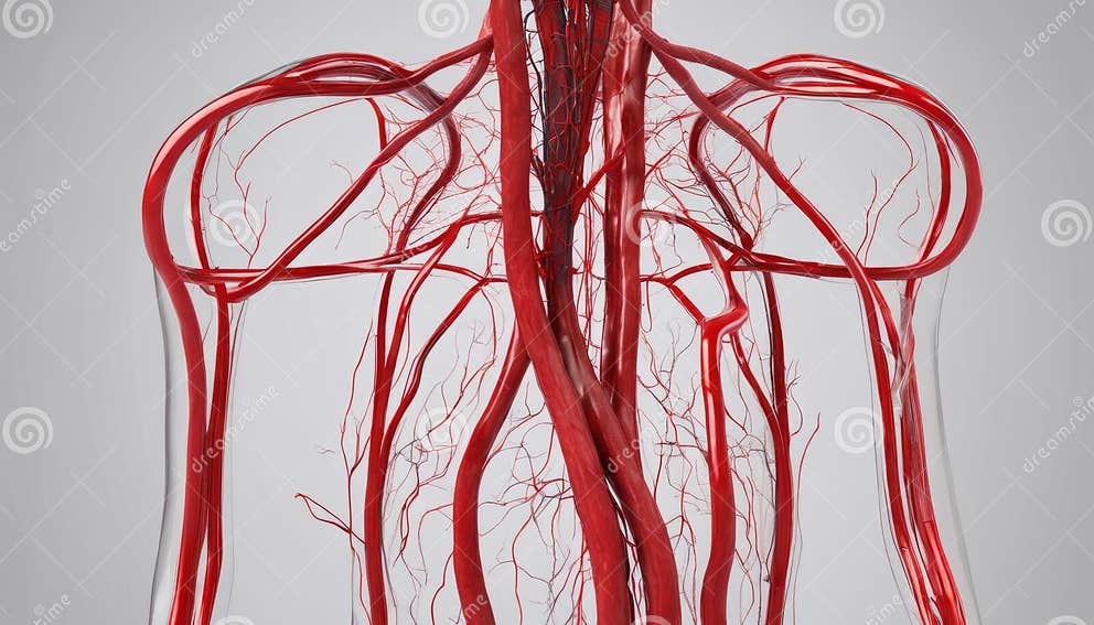 3D Rendering of Human Circulatory System Stock Illustration ...