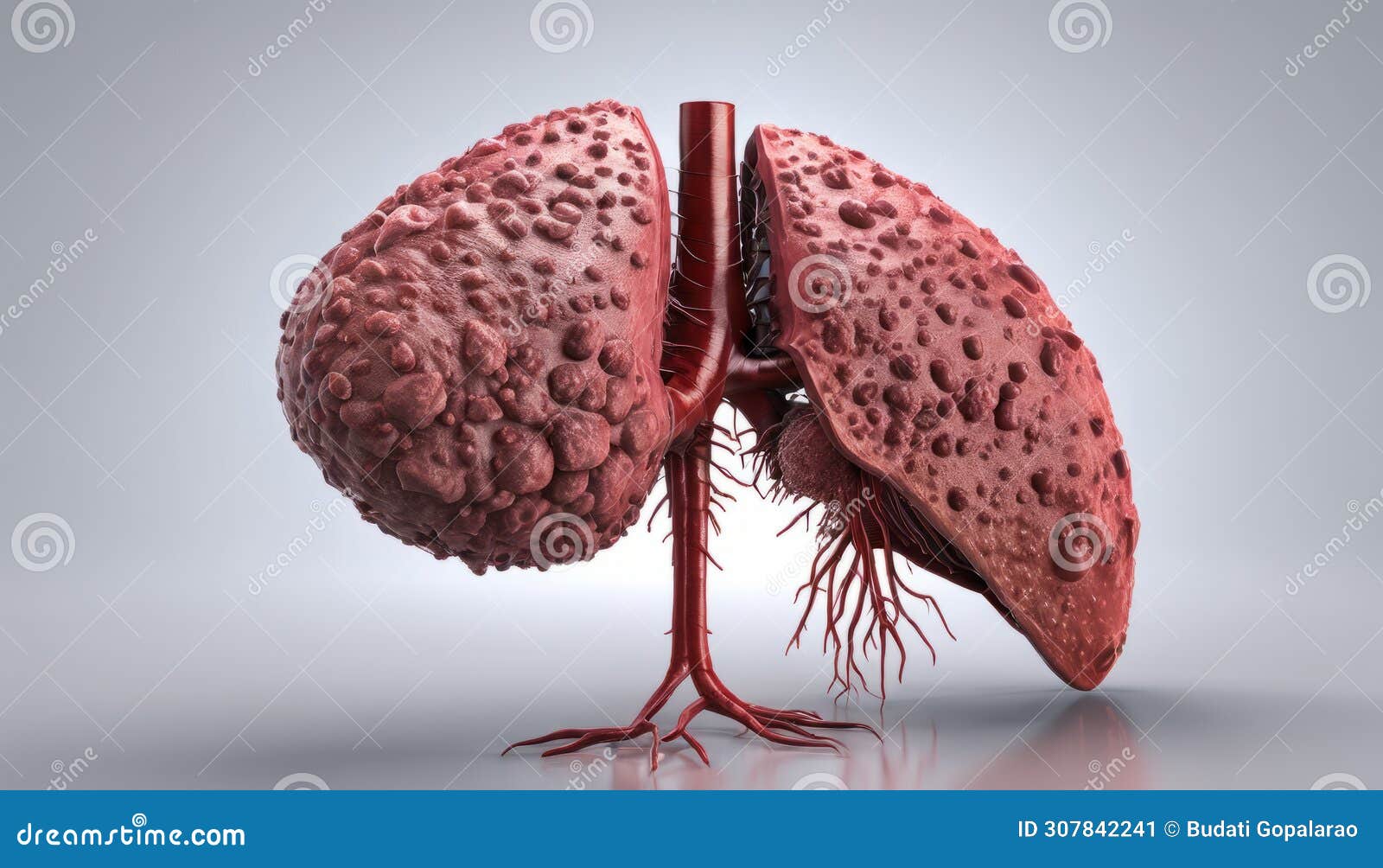 3D Rendering of a Human Lung with Detailed Capillary Network Stock ...