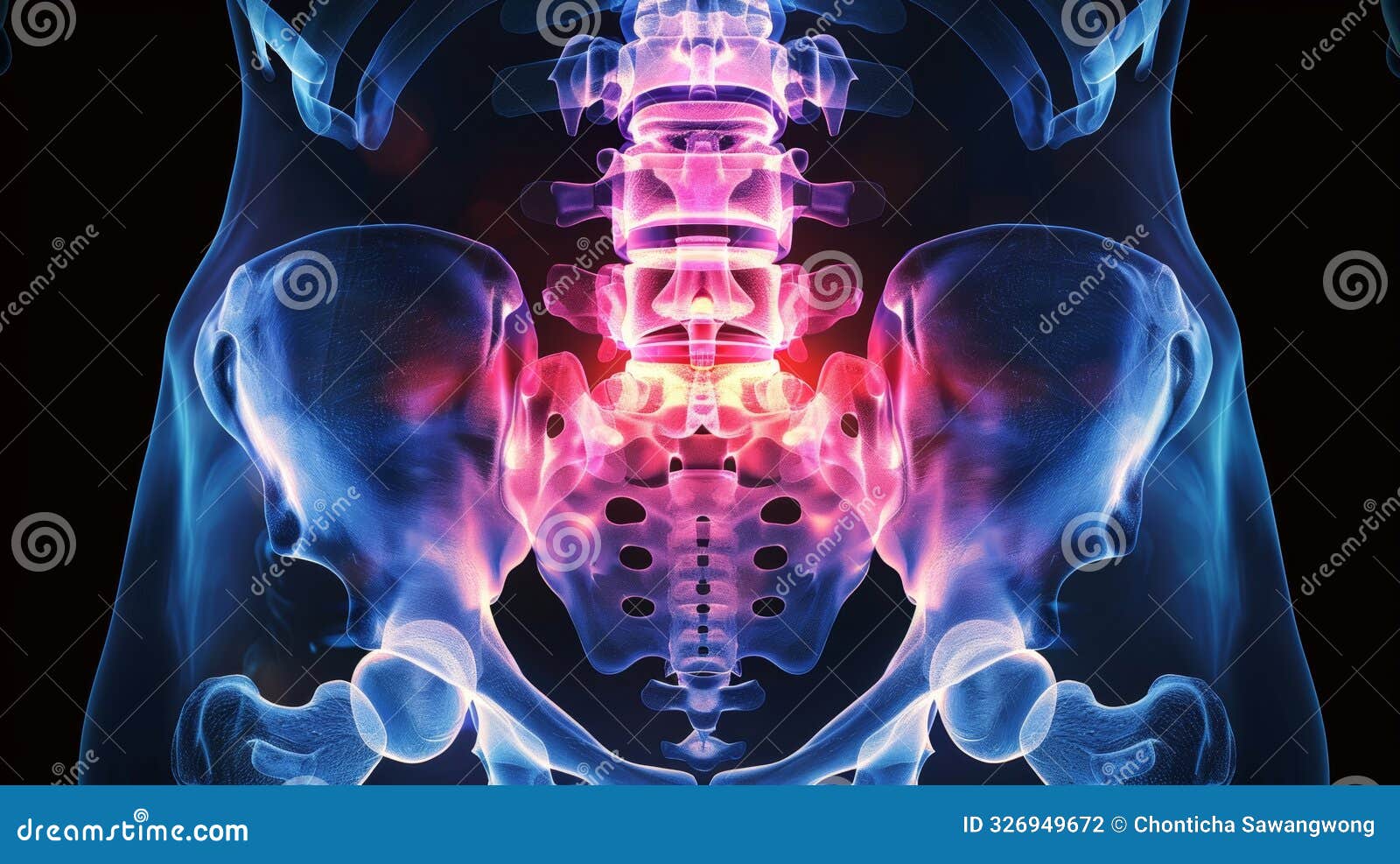 A 3D Rendering of the Human Skeletal System with a Focus on the Lower ...