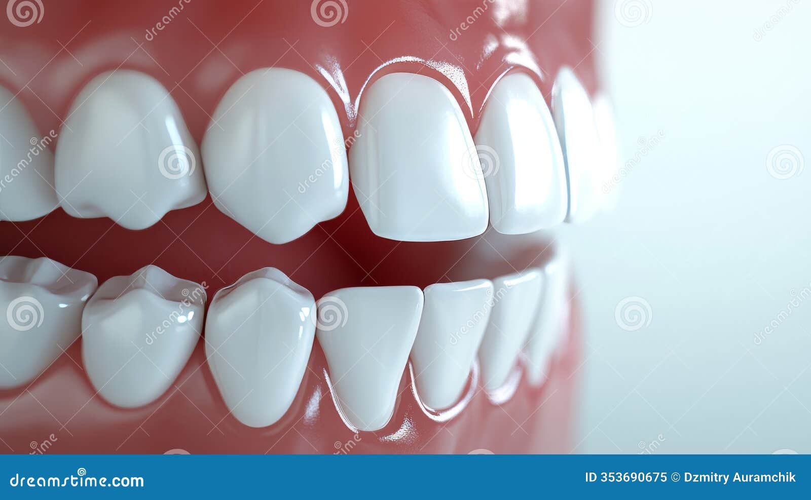3D Rendering of Human Teeth, Showing an Open Mouth and an Inside View ...
