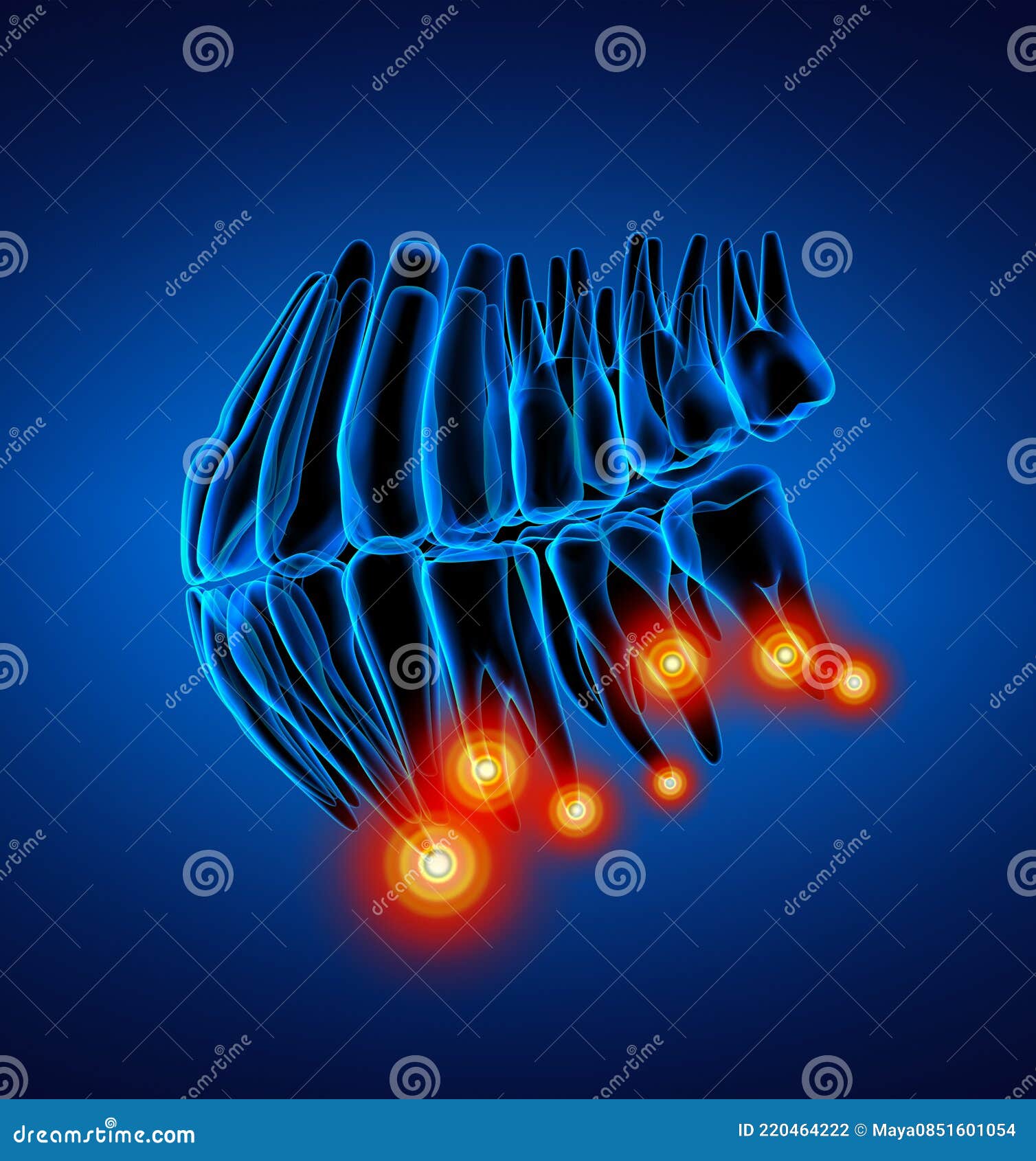 3d rendering human teeth stock illustration. Illustration of health ...