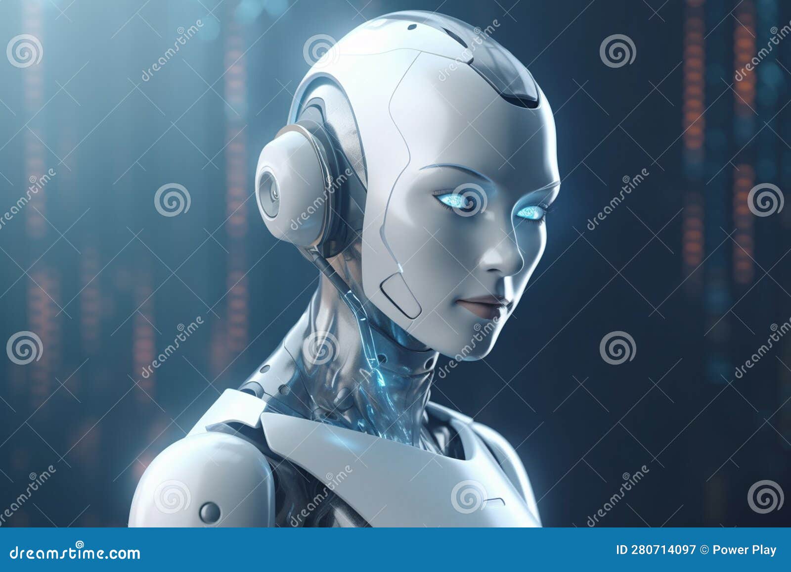 3d Rendering Humanoid Robot, Artificial Intelligence Concept Generative ... 3d Rendering Humanoid Robot, Artificial Intelligence Concept Generative ...