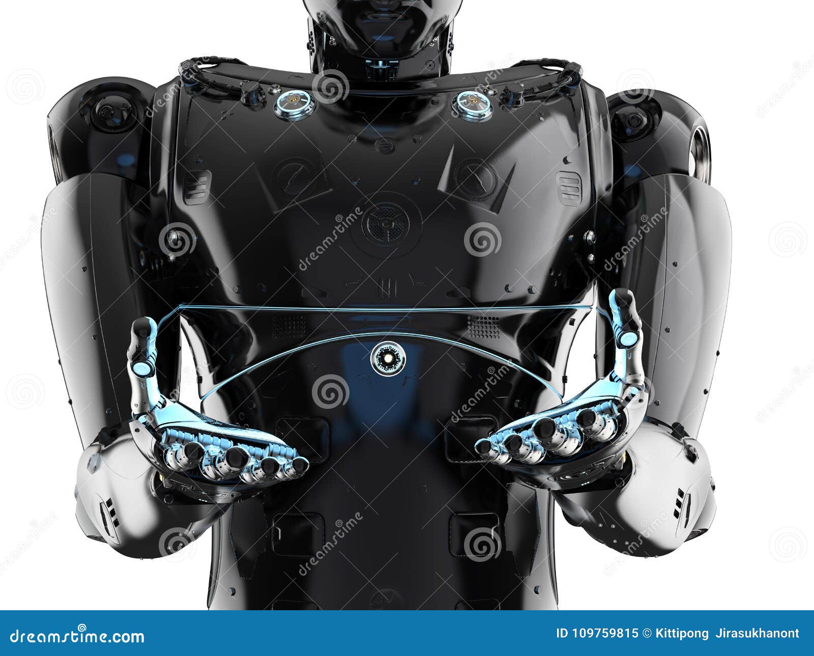 Robot hand extend stock illustration. Illustration of automaton - 109759815