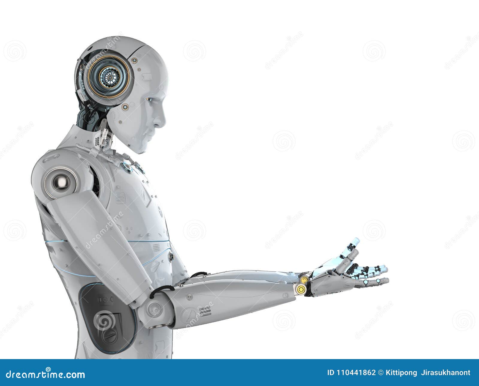 Robot hand extend stock illustration. Illustration of isolated - 110441862