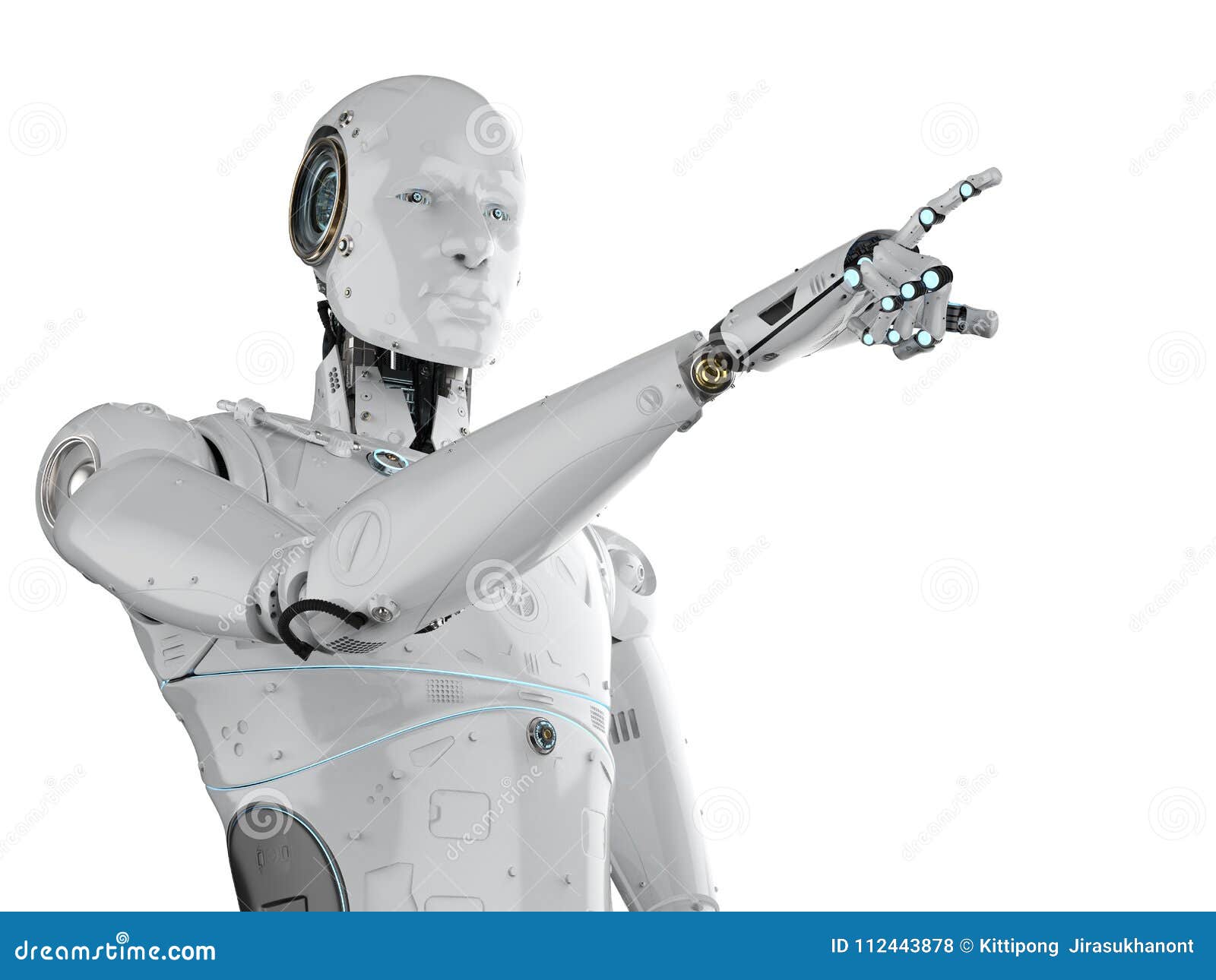 Robot finger point stock illustration. Illustration of body - 112443878
