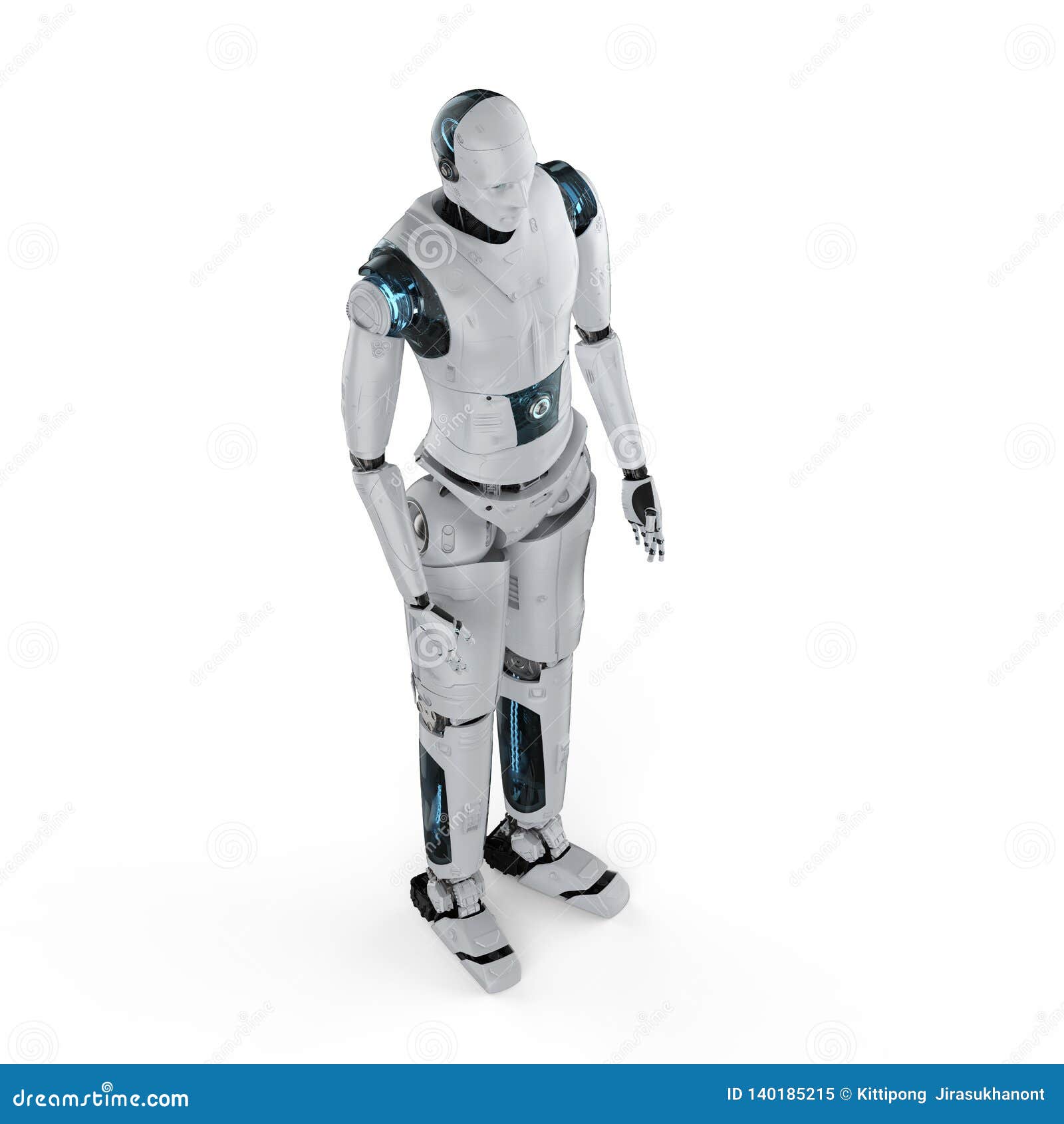 Robot full body stock illustration. Illustration of artificial - 140185215