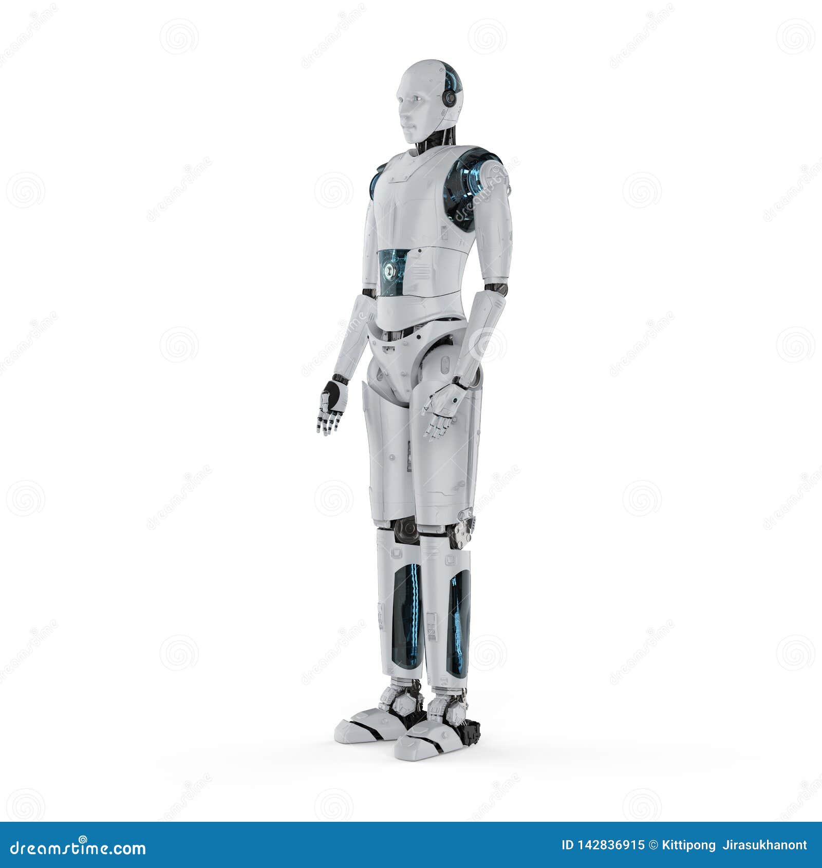 Robot full body stock illustration. Illustration of automatic - 142836915