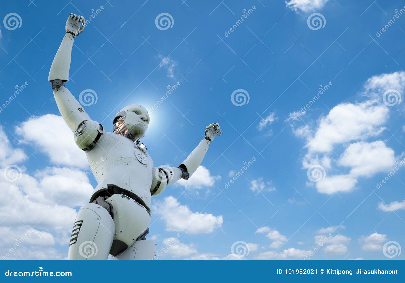 3d Robot Hands Typing On Keyboard, Keypad. Robotic Hand Cyborg Using ...