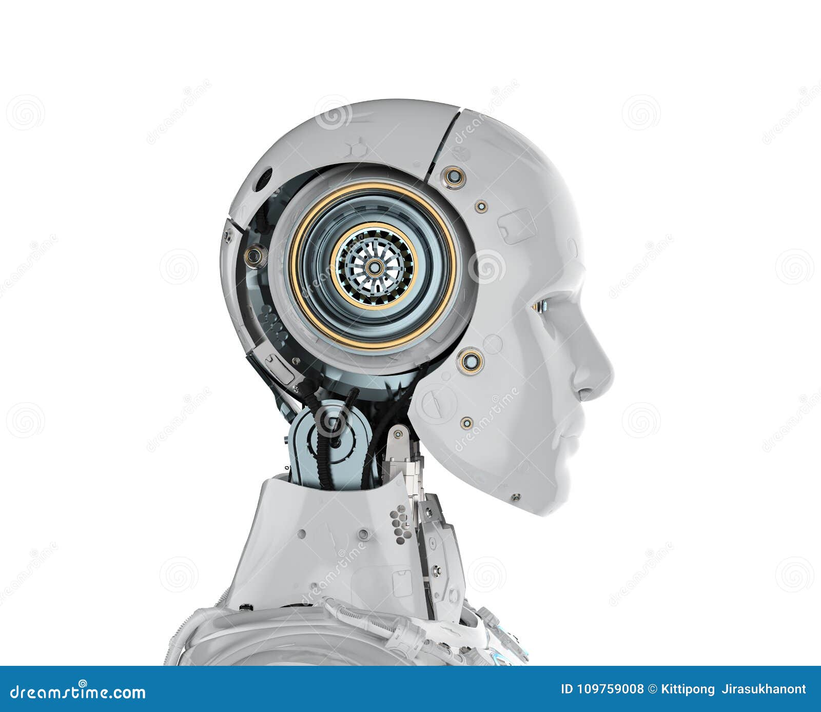 White android robot stock illustration. Illustration of intelligence ...