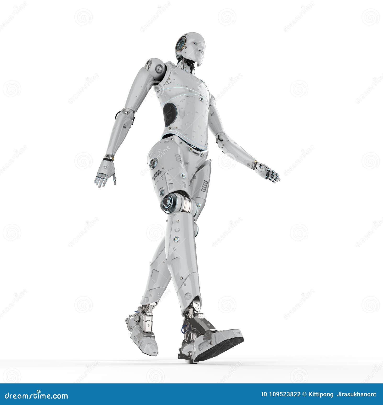 Robot Walk Return Royalty-Free Stock Image | CartoonDealer.com #45606412