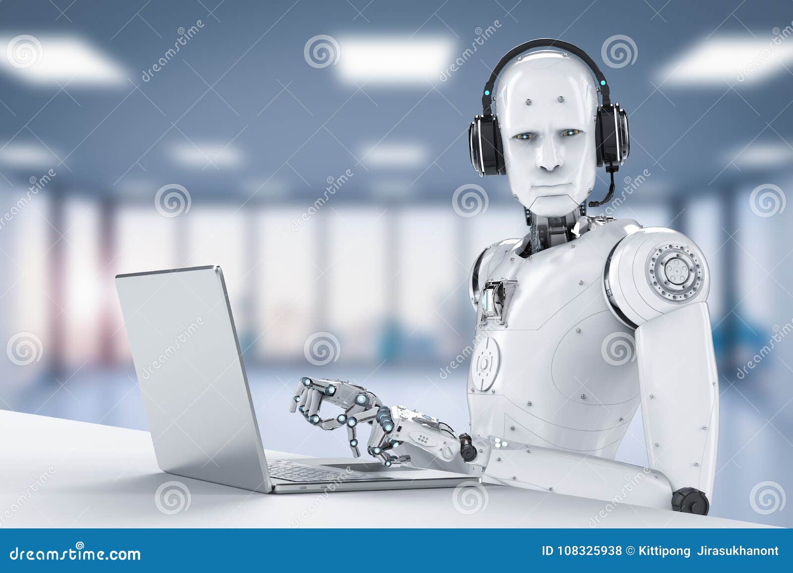 Robot with headset stock photo. Image of earphones, customer - 108325938 Robot with headset stock photo. Image of earphones, customer - 108325938
