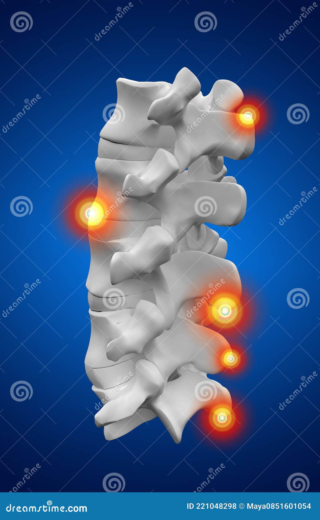 3D Rendering Illustration of Backbone Stock Illustration - Illustration ...