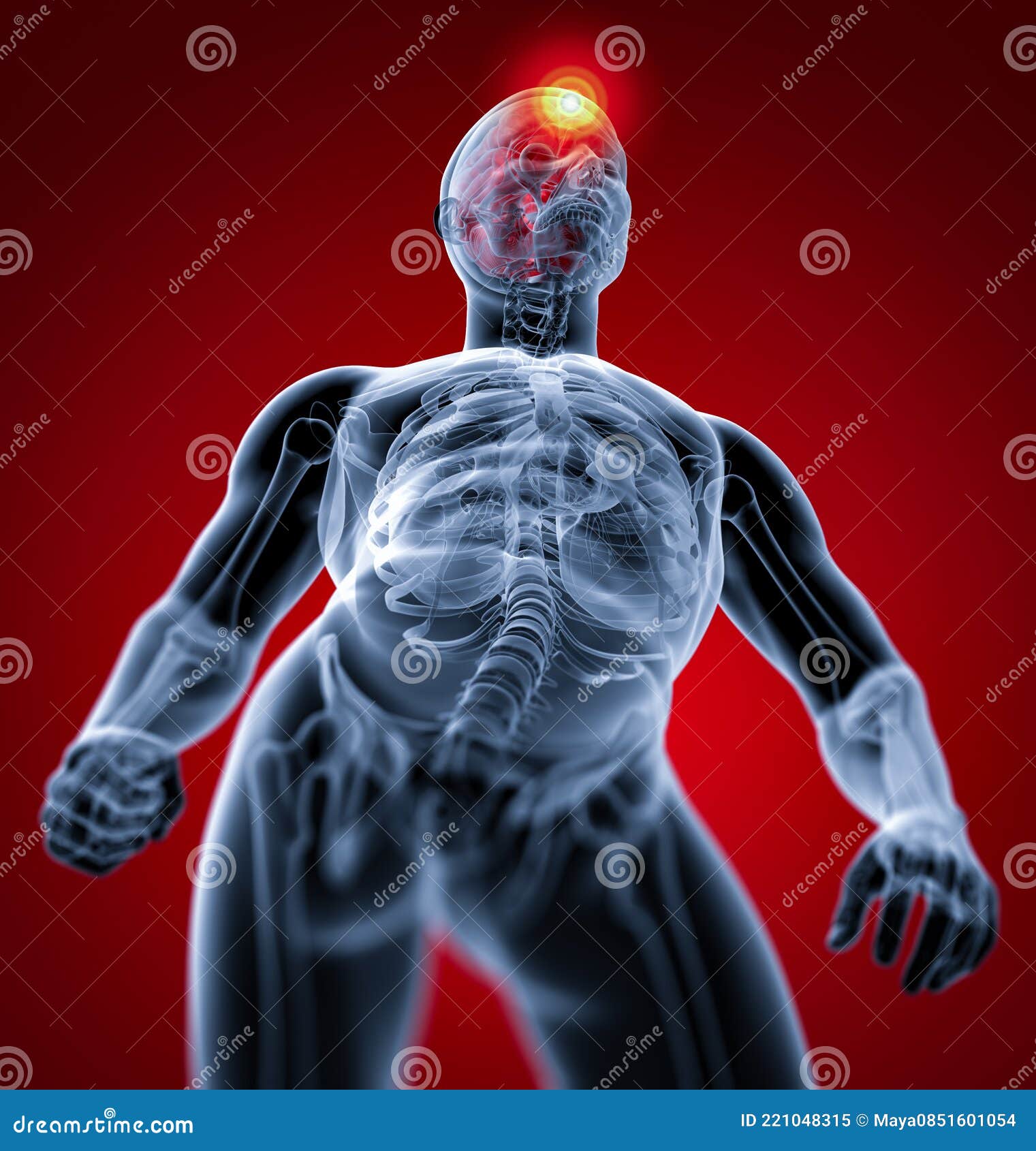 3D Rendering Illustration of Brain Stock Illustration - Illustration of ...