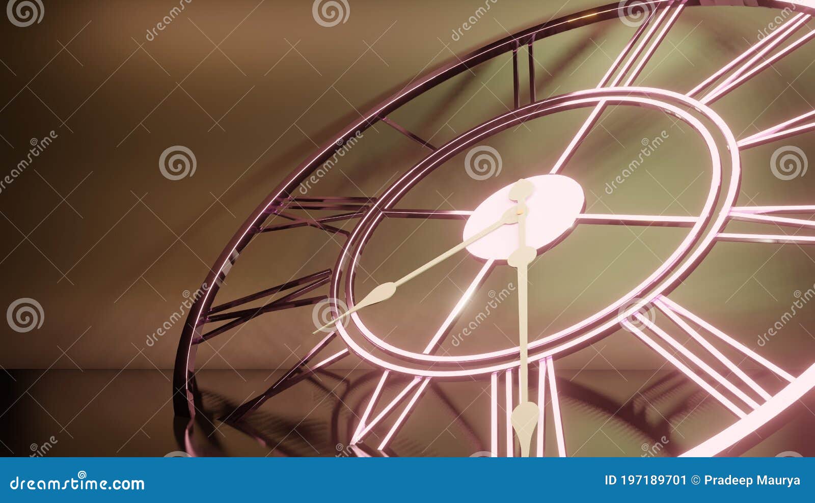 3d Rendering Illustration of a Clock Shows the Value of Time Stock ...