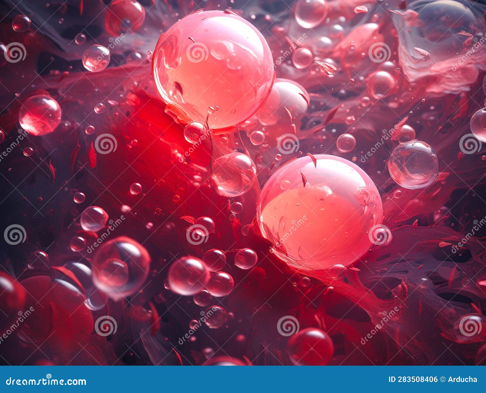 3d Rendering Illustration of Colorful Texture Bubbles Stock ...