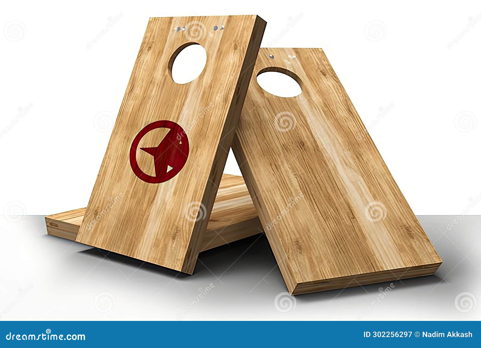 Cornhole Boards Painted In The Style Of An American Flag Pattern In A ...