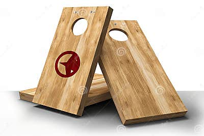 3d Rendering Illustration Cornhole Boards Isolated Transparent ...
