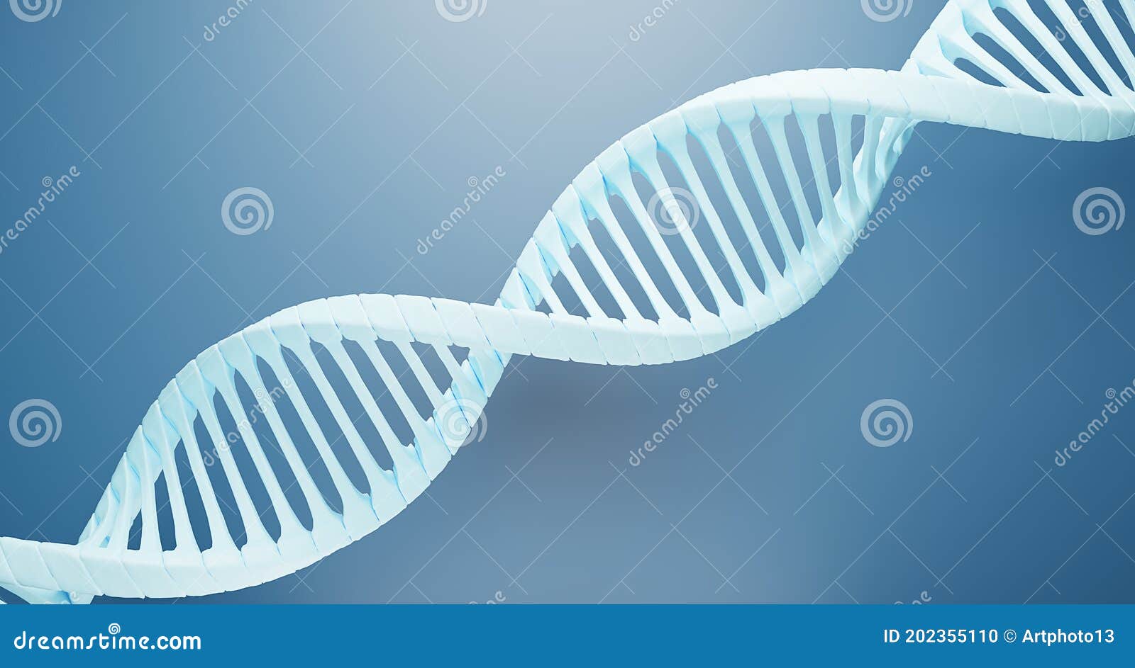 3d Rendering Illustration DNA Complex Spiral Structure Biology Medical ...