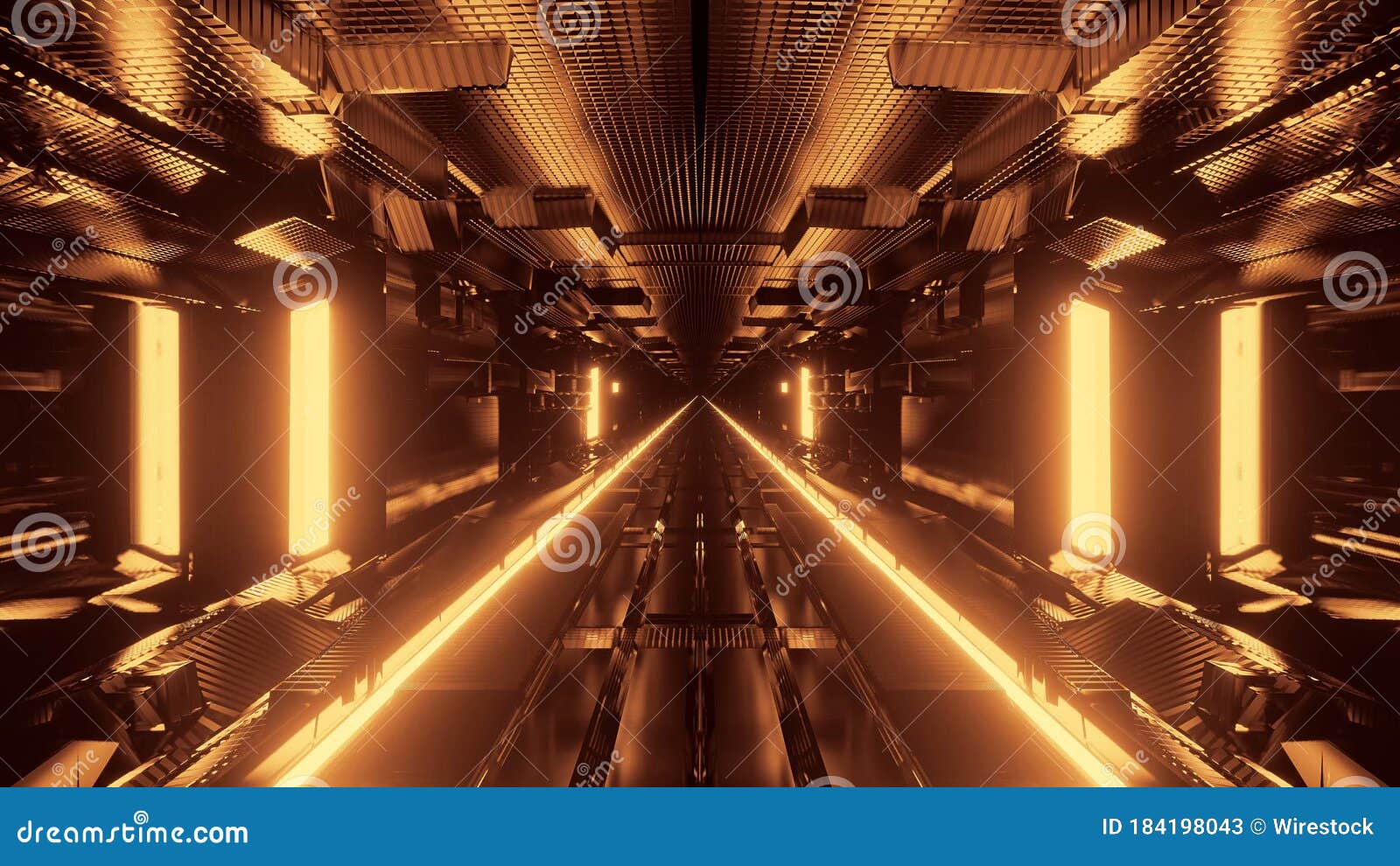 3D Rendering of an Illustration with Geometric Shapes and Gold Laser ...