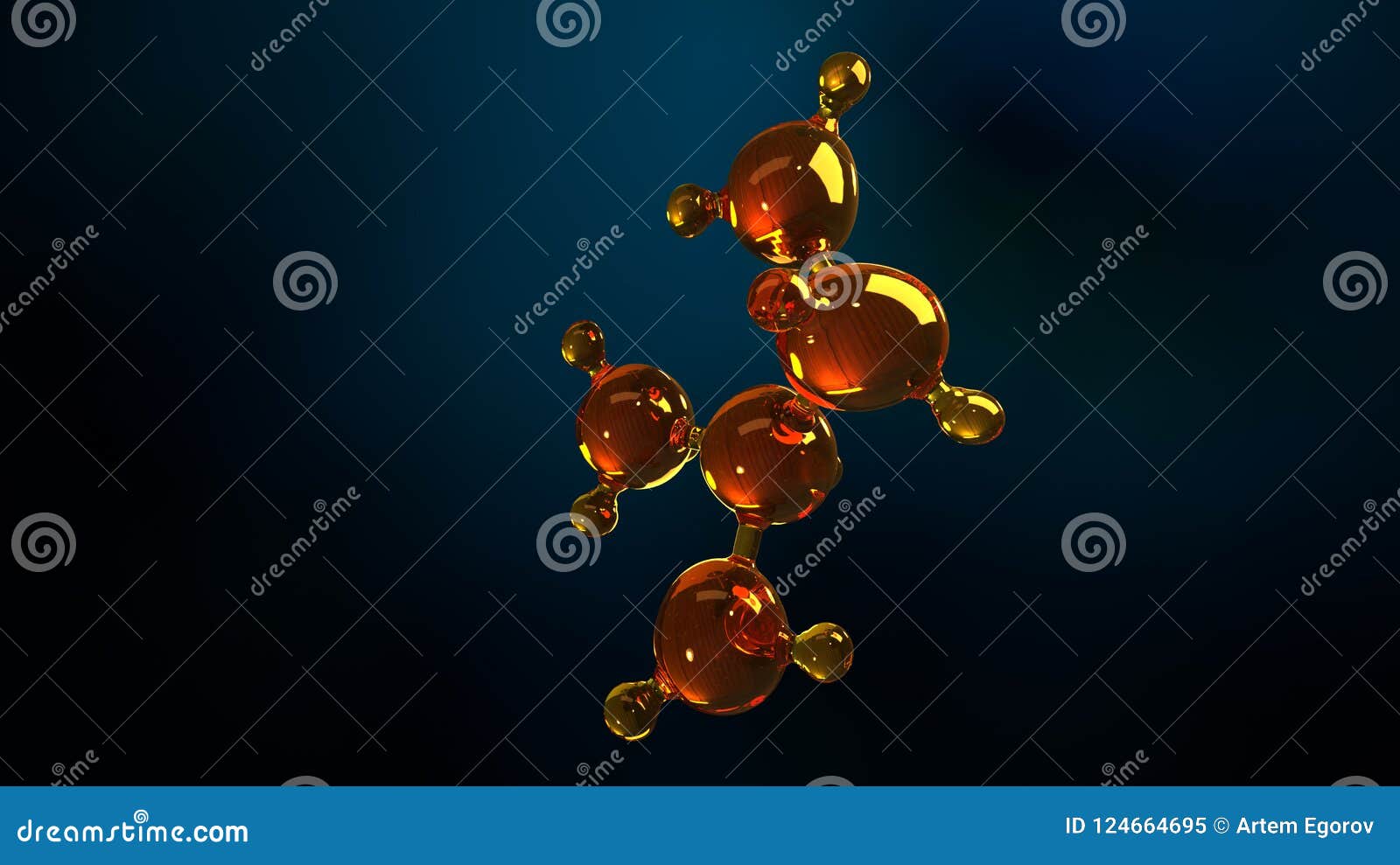 3d Rendering Illustration of Glass Molecule Model. Molecule of Oil ...