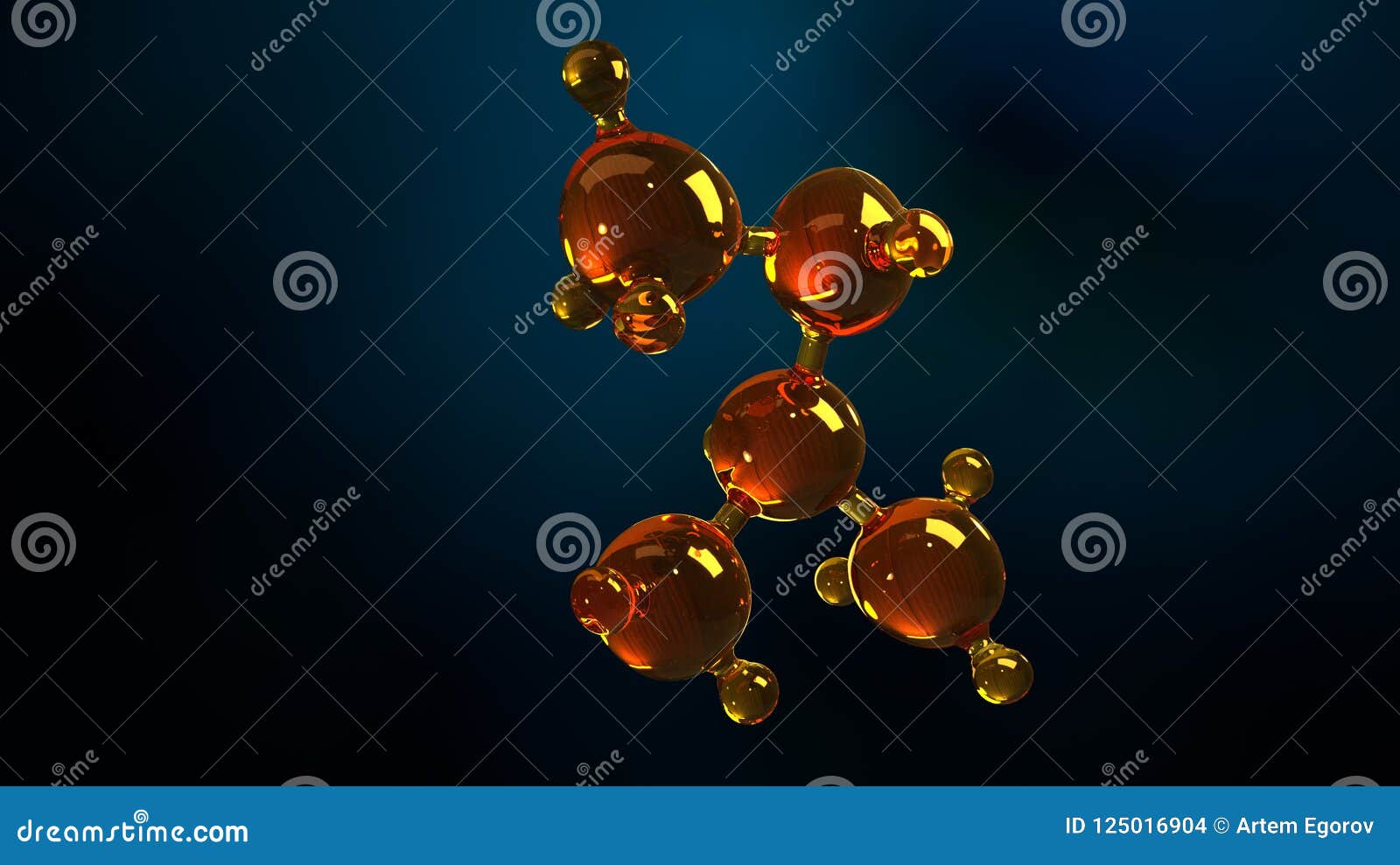3d Rendering Illustration Of Glass Molecule Model. Molecule Of Oil ...