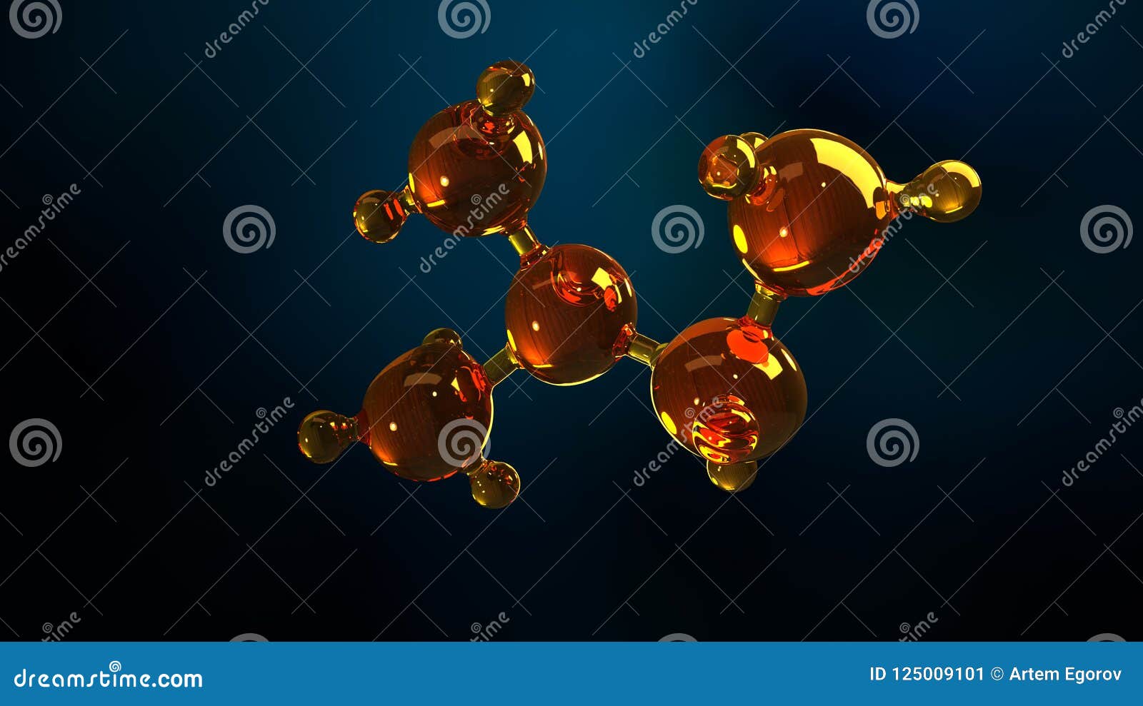 3d Rendering Illustration of Glass Molecule Model. Molecule of Oil ...