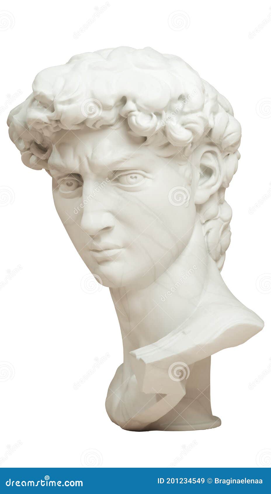 3D Rendering Illustration of Head of Michelangelo`s David Stock ...