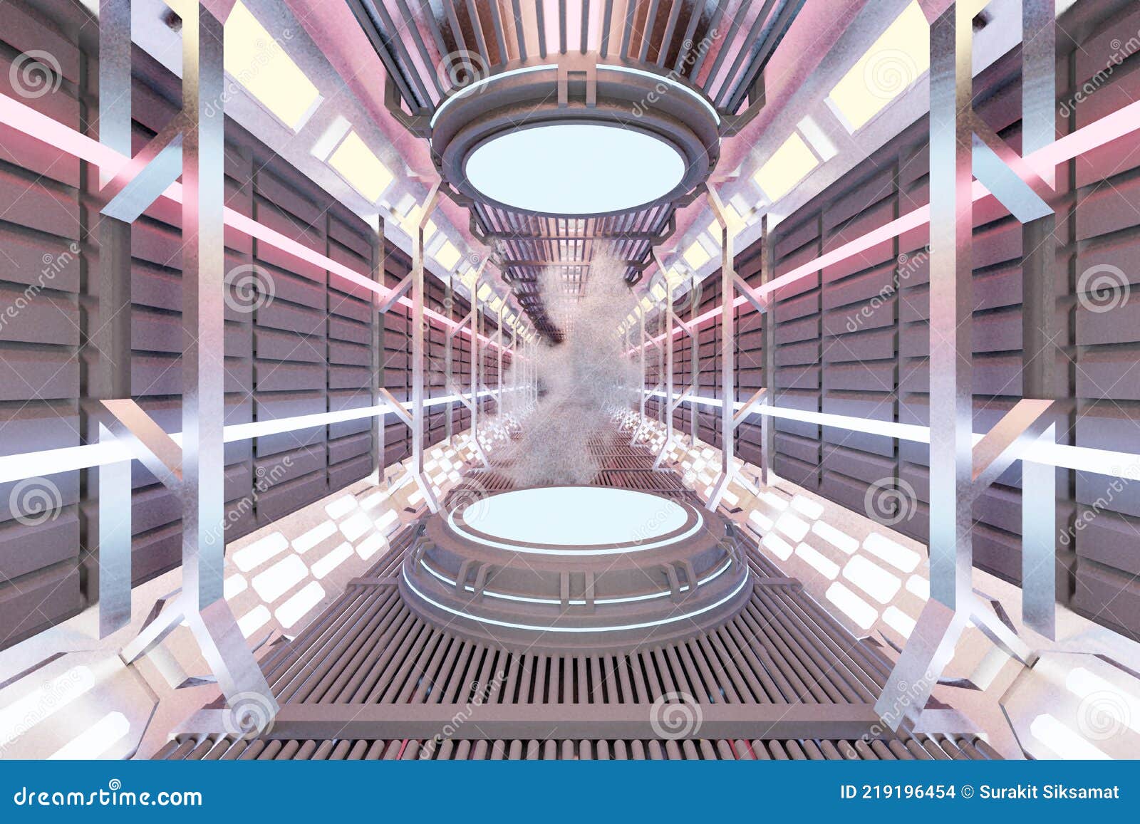 3d Rendering Illustration of High Technology Modern Space Pathway Stock ...