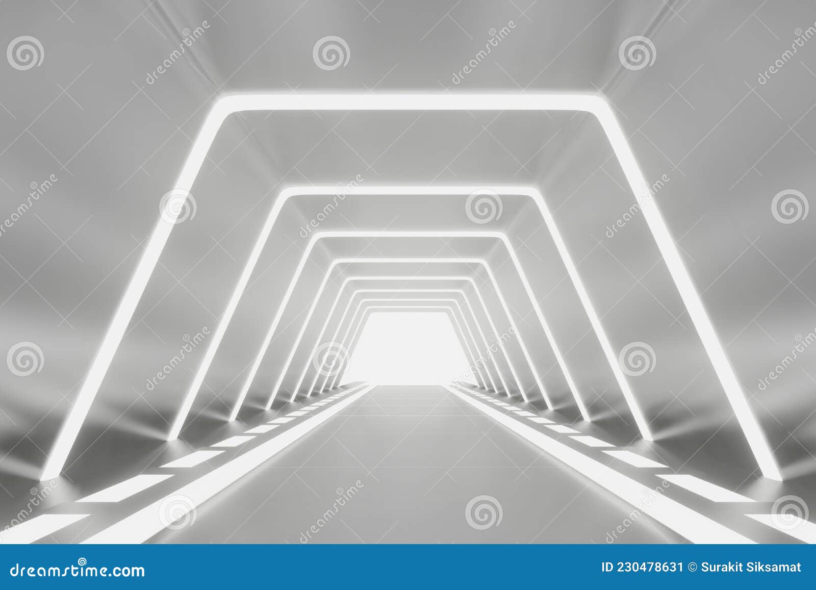 3d Rendering Illustration of High Technology Modern Space Pathway ...