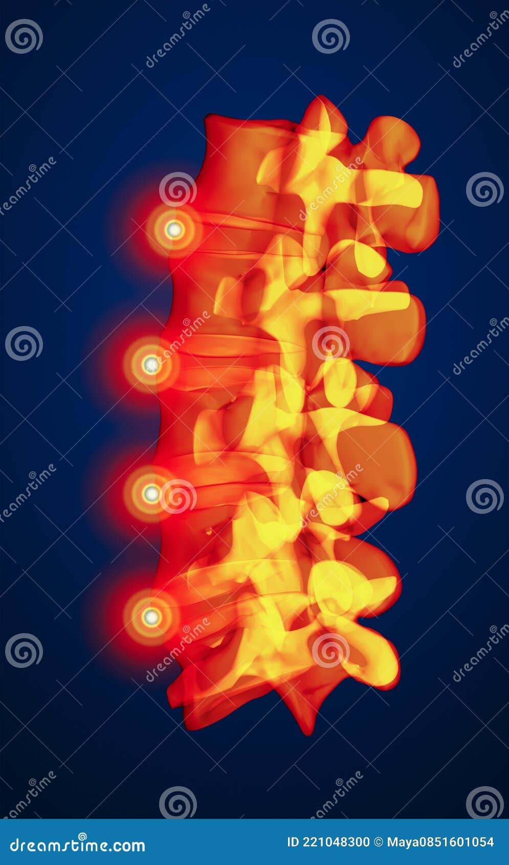 Human with the backbone stock illustration. Illustration of vertebral ...
