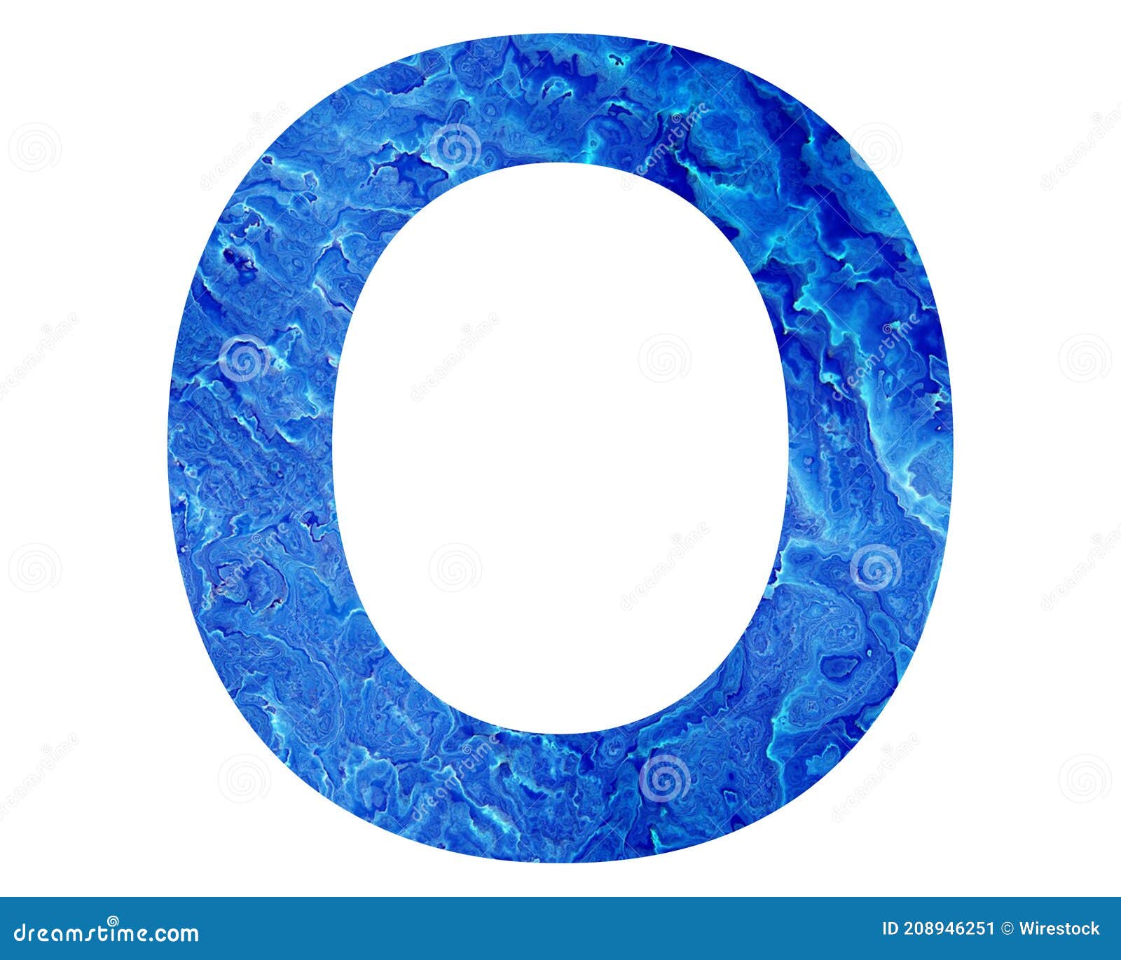 3d Rendering Illustration of the Letter O Made Out of a Water Pattern ...
