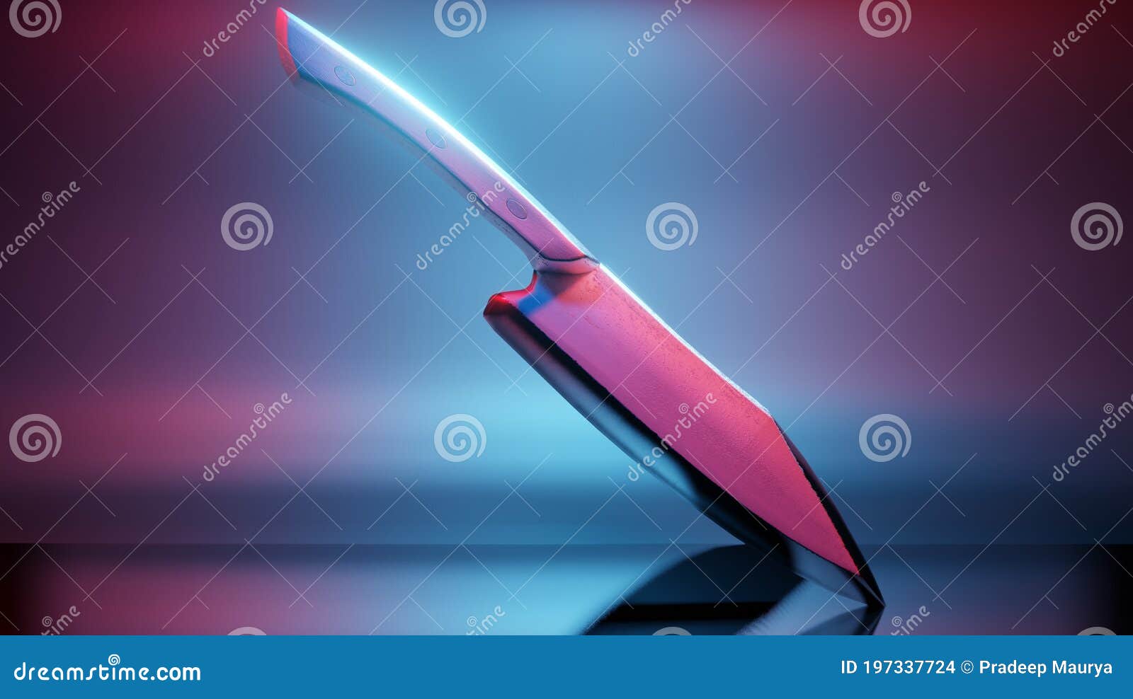 3d Rendering Illustration of a Metallic Abstract Object with Shine in ...