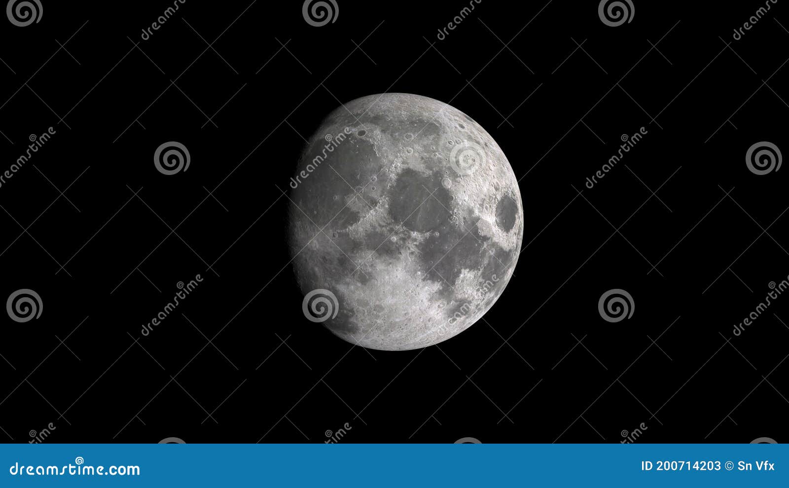 3d Rendering Illustration of the Moon Stock Illustration - Illustration ...